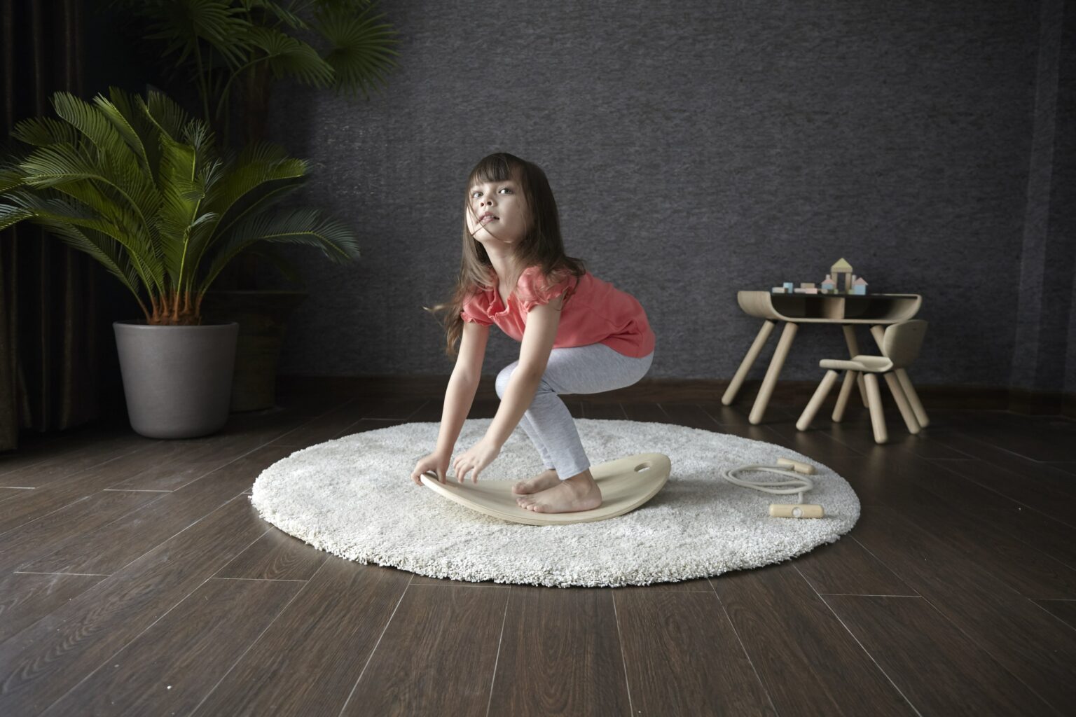 Balancierbrett aus Holz mit Seil PlanToys - Jindl