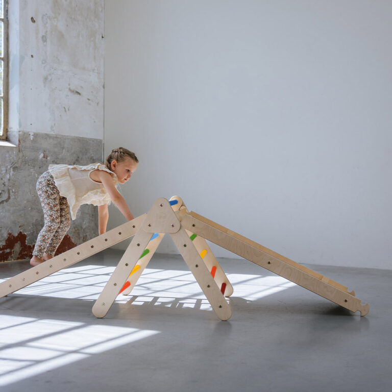 Kletterdreieck Jindl® klappbares PREMIUM Set mit Rutsche + Leiter